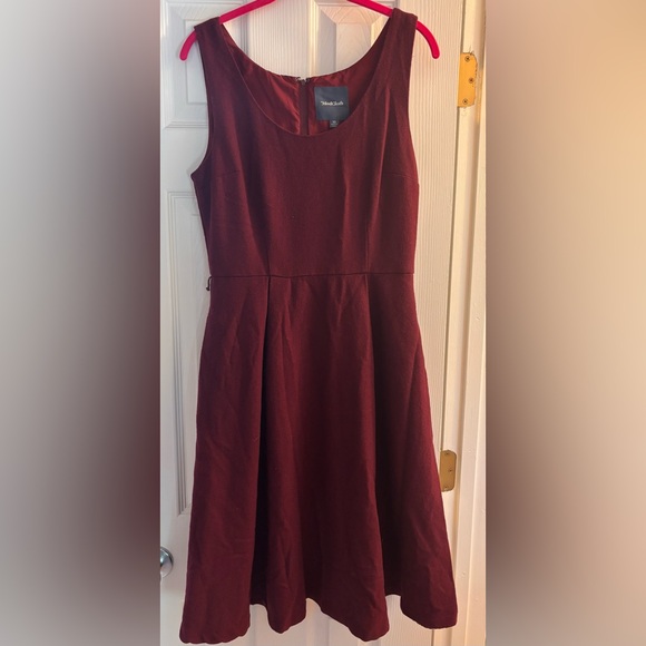 Modcloth | Dresses | Modcloth Burgundy Wool Blend Fit And Flare Dress ...